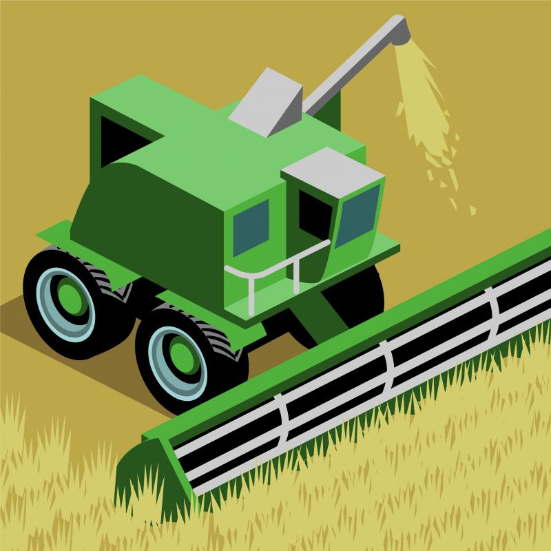Hay Combine Clipart